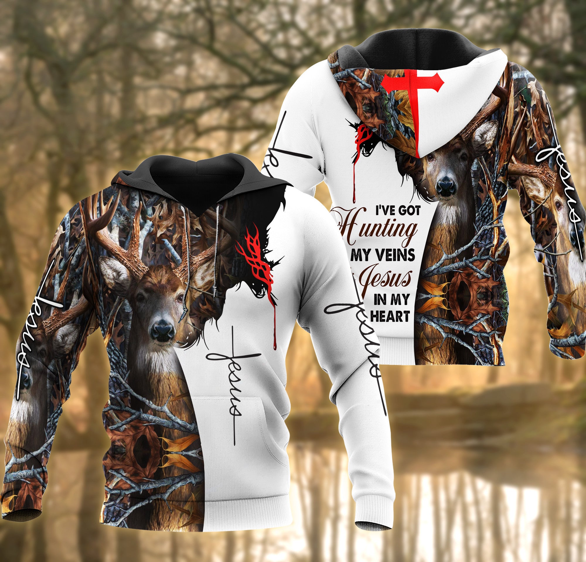 Deer Hunting Jesus 3D All Over Printed Unisex Shirt – Pawsunday