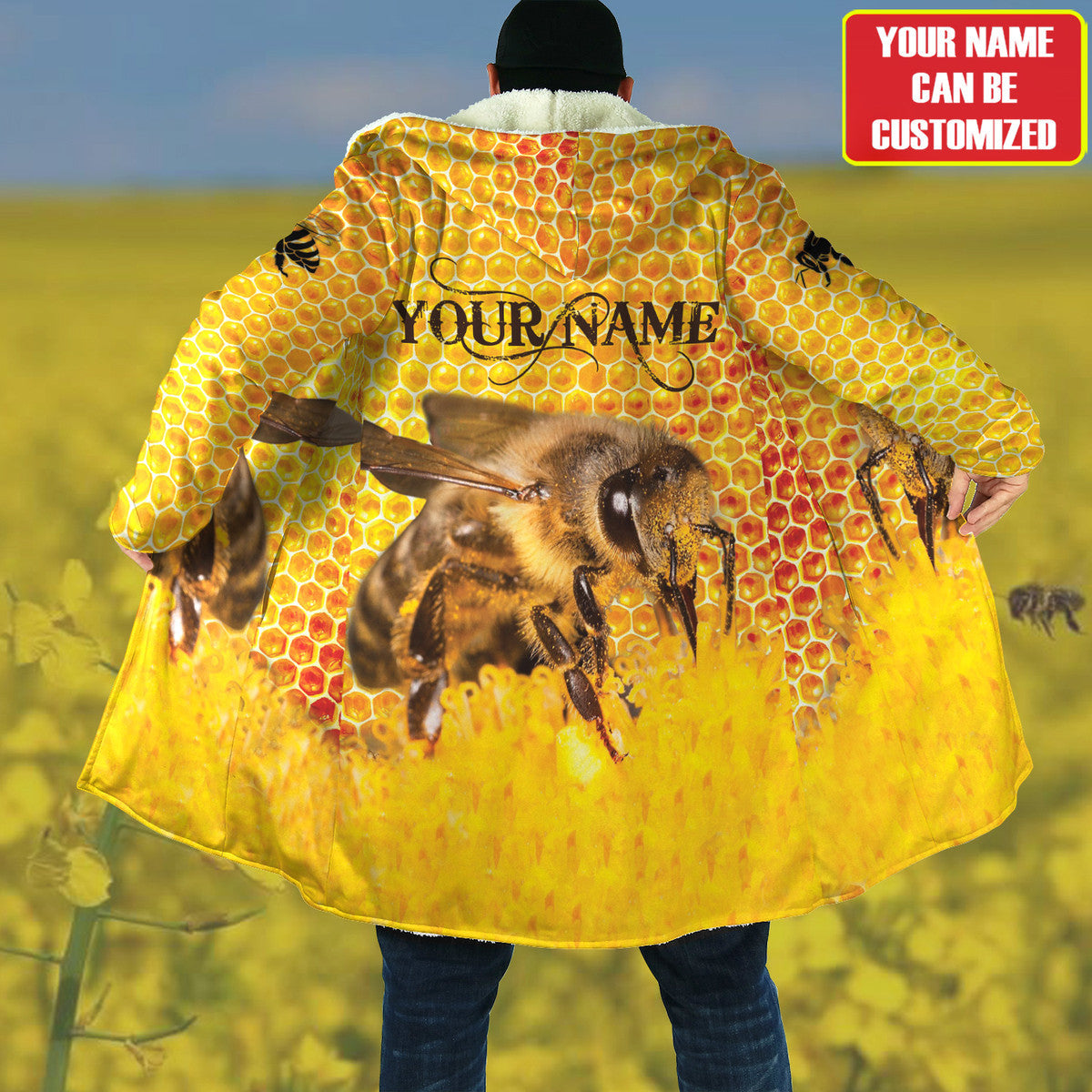 Personalized Name Honey Bee Hooded Cloak Q300801 – Pawsunday