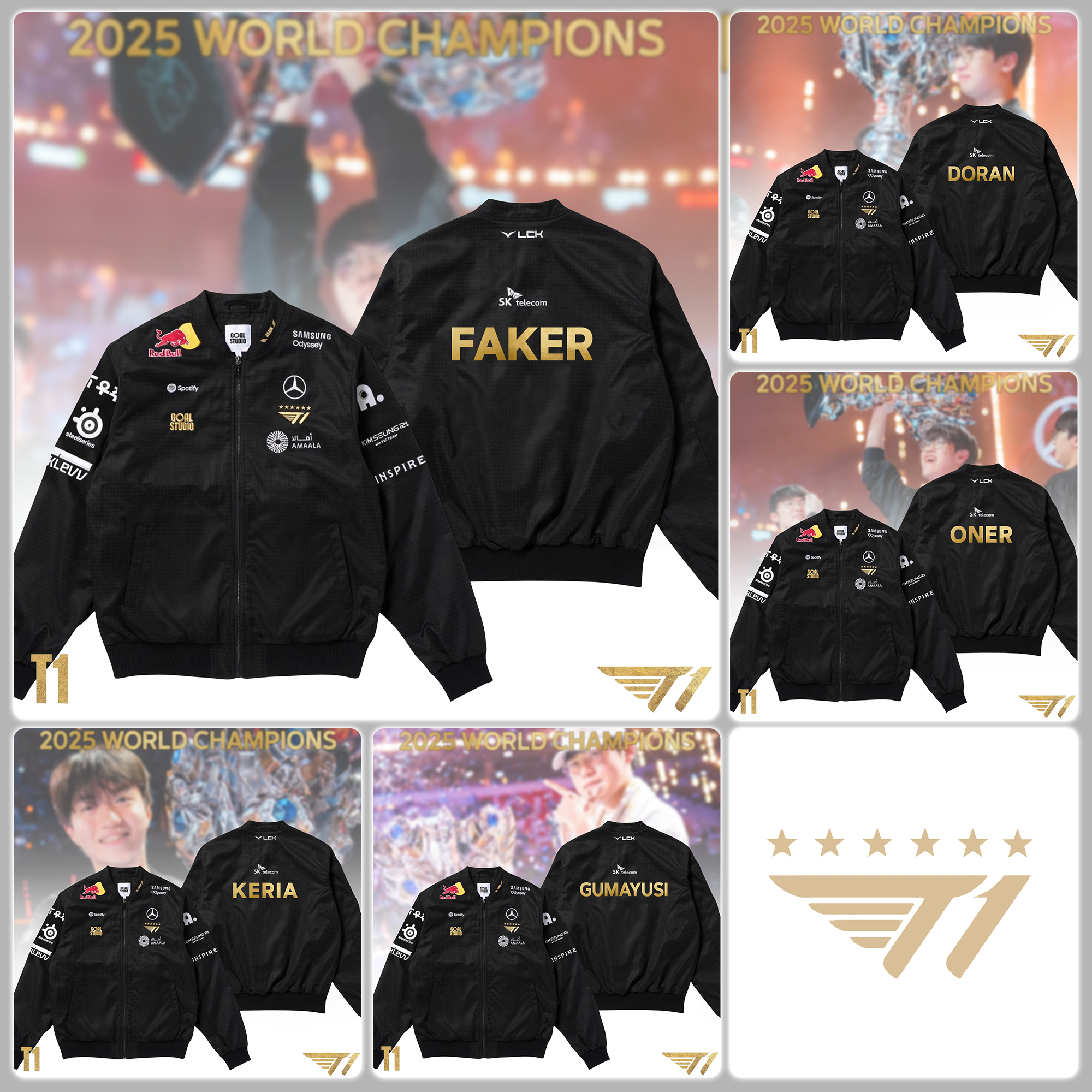 Limited Edition T1 6 Times World Champions Bomber Jacket – Pawsunday