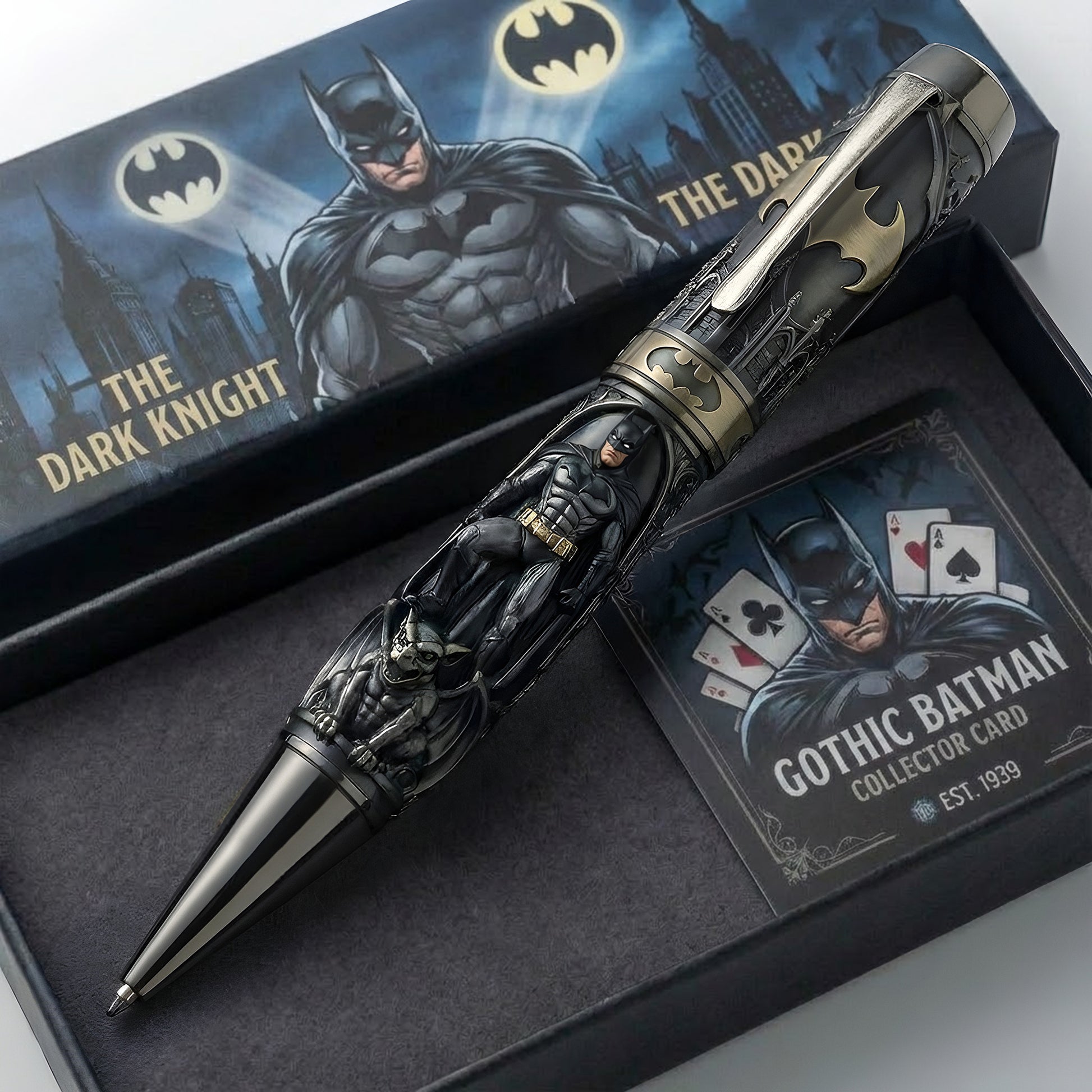 Gothic Dark Knight Collector Pen – Luxury Hero Style Writing Pen Gift ...