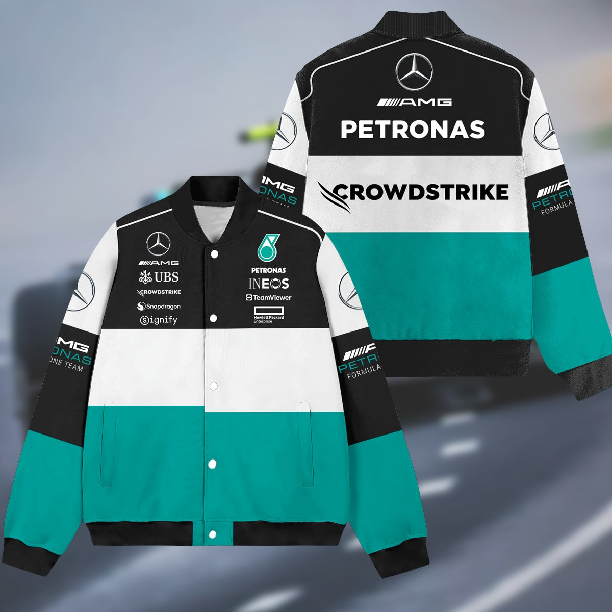Merc Amg Petronas - Personalized Racing Varsity Jacket – Pawsunday