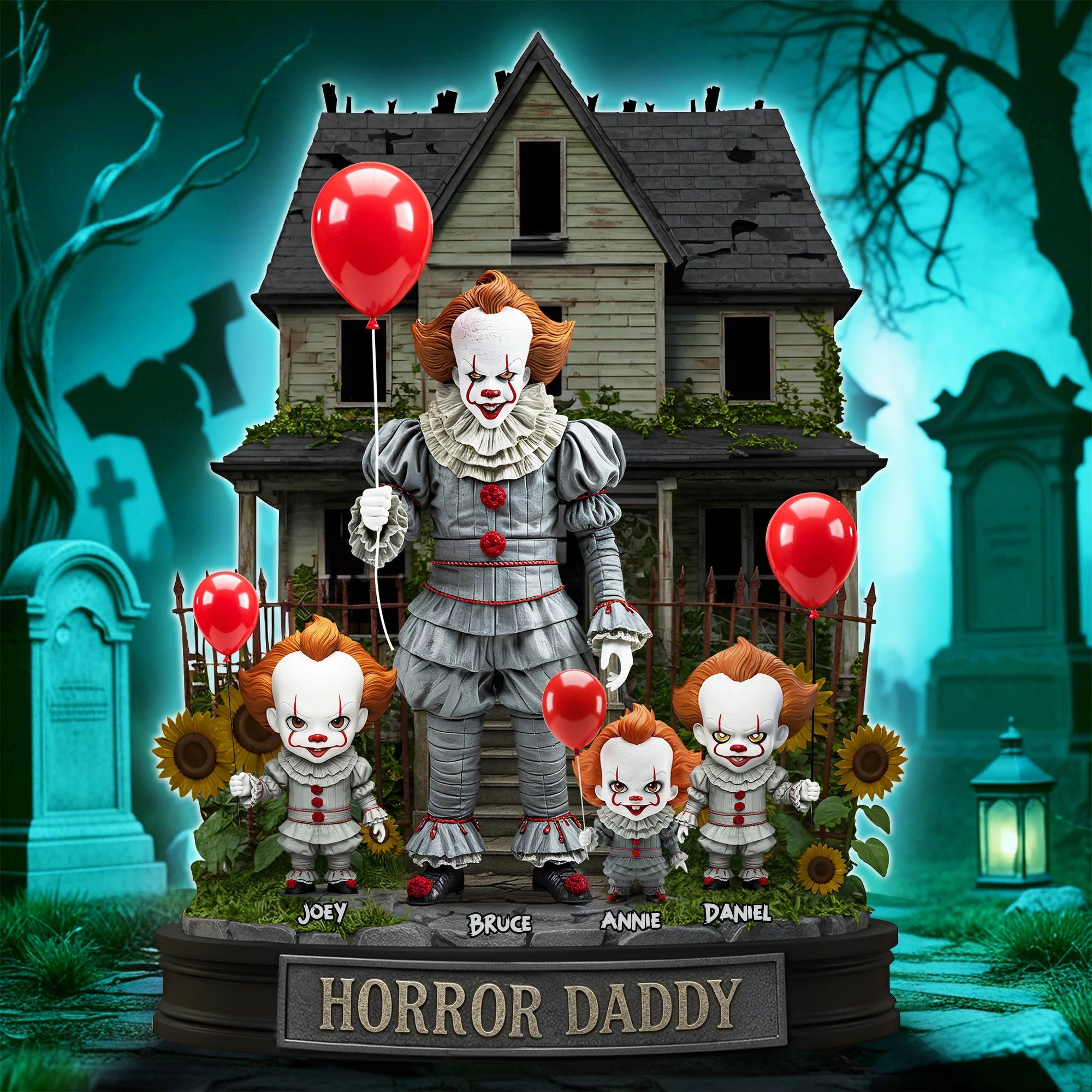 Horror Daddy Acrylic Plaque - Personalized Gift For Dad – Pawsunday