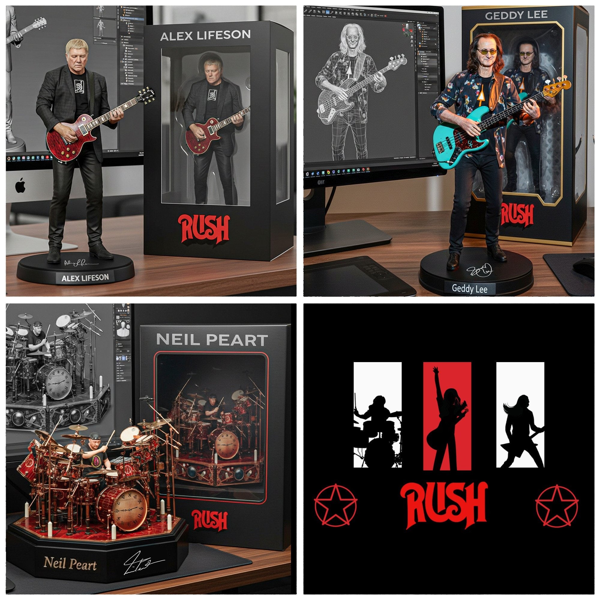 Rock Band Legend Tribute - Trending Custom Rush Shaped Acrylic Plaque ...