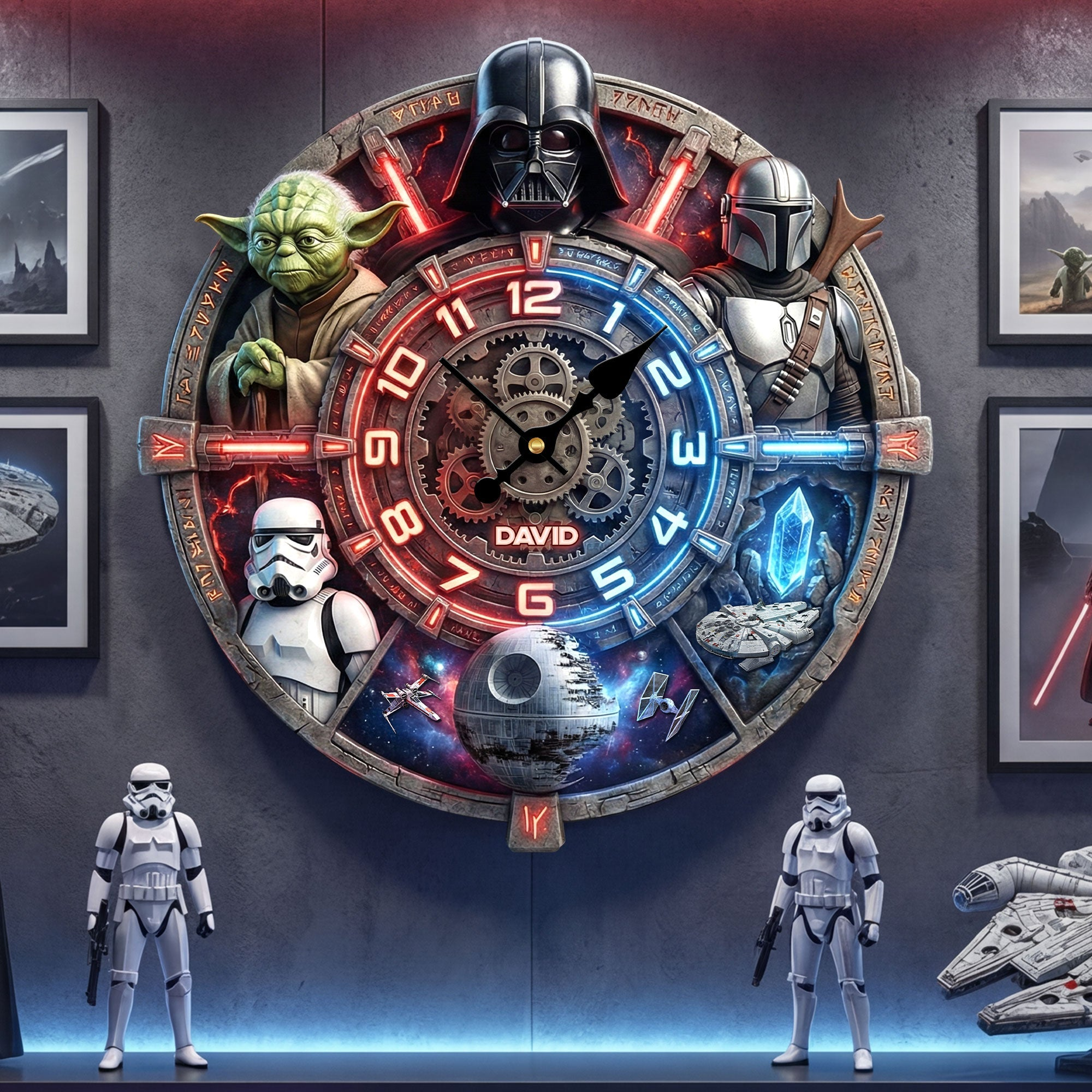 Fantasy Hanging Wall Clock - Personalized Gifts – Pawsunday