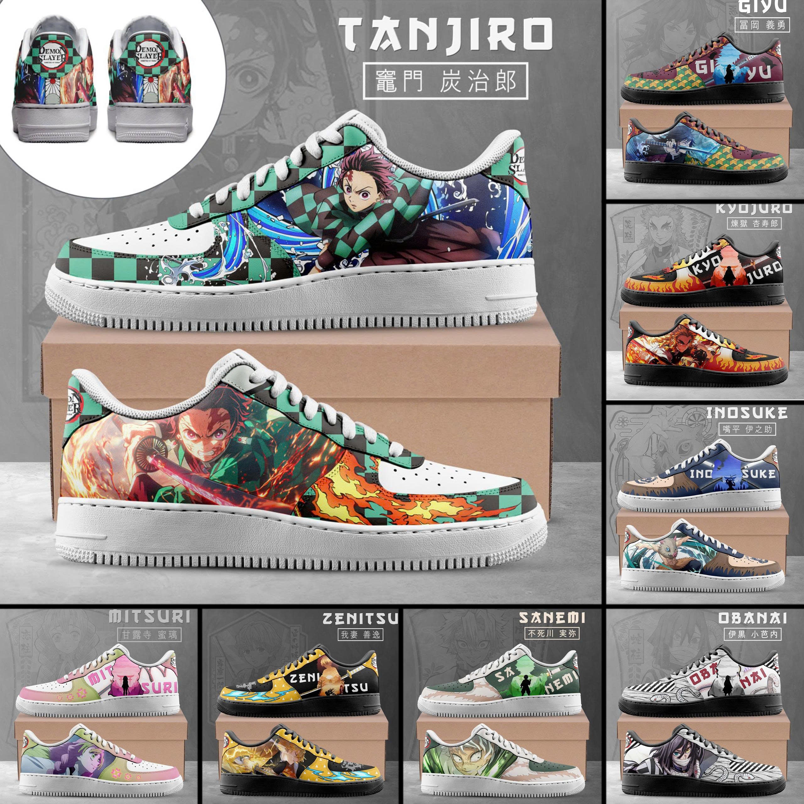 Anime Slayer Custom Sneakers - Custom Character Low Top Streetwear Sho ...